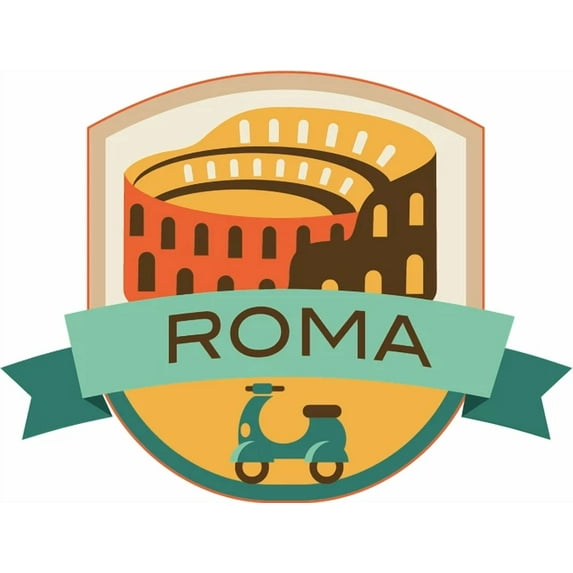DOPASTICKER Italy Roma Car Sticker Phone Decal Water Bottle Stickers ...