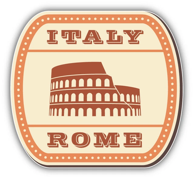 DOPASTICKER Italy Rome Vintage Label Car Sticker Phone Decal Water ...