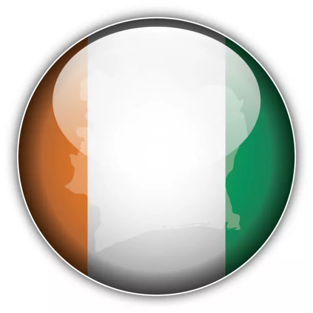 DOPASTICKER Ivory Coast Map Flag Sticker Decal Phone Decal Water Bottle ...