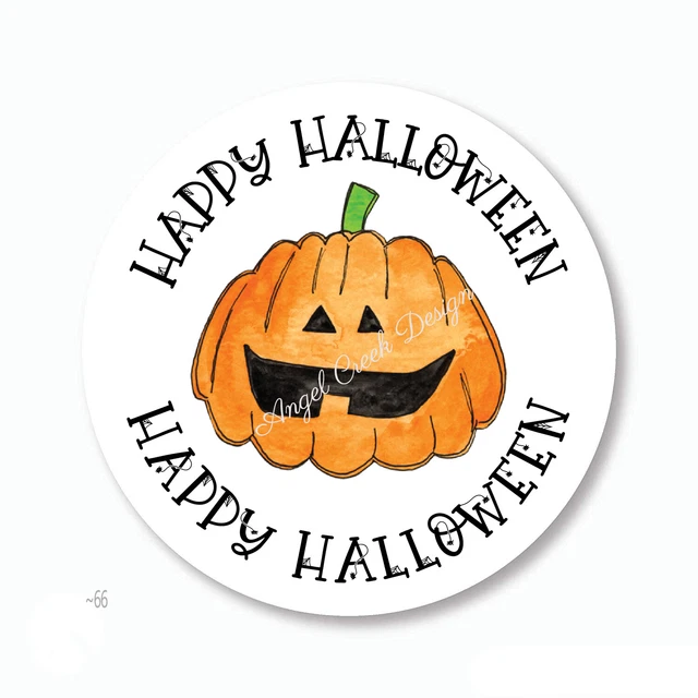 DOPASTICKER Jack O Lantern Happy Hal.Low.Een Scrapbook Stickers Phone ...