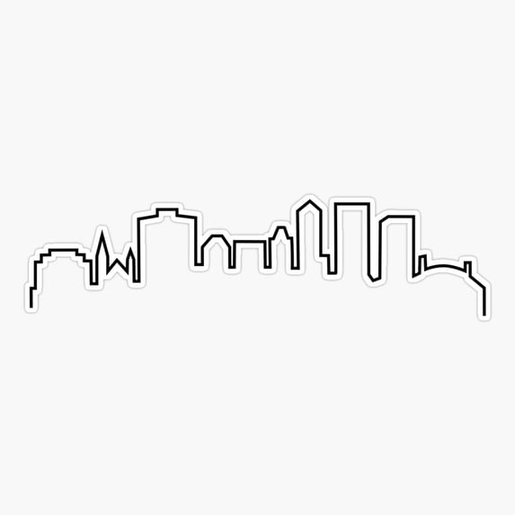DOPASTICKER Jacksonville, Florida City Skyline Sticker, Phone Sticker ...