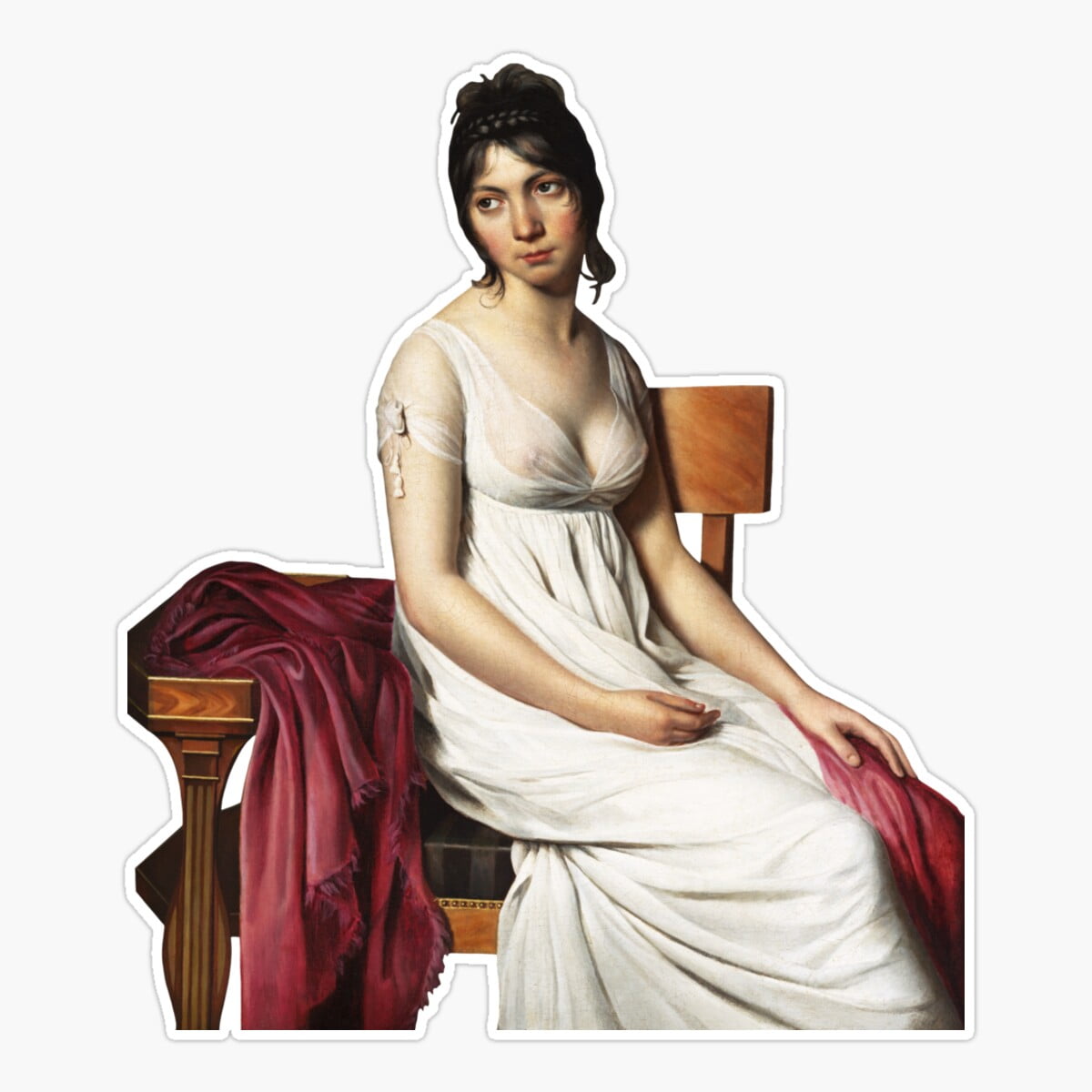 DOPASTICKER Jacques-Louis David - Portrait Of A Young Woman In White ...