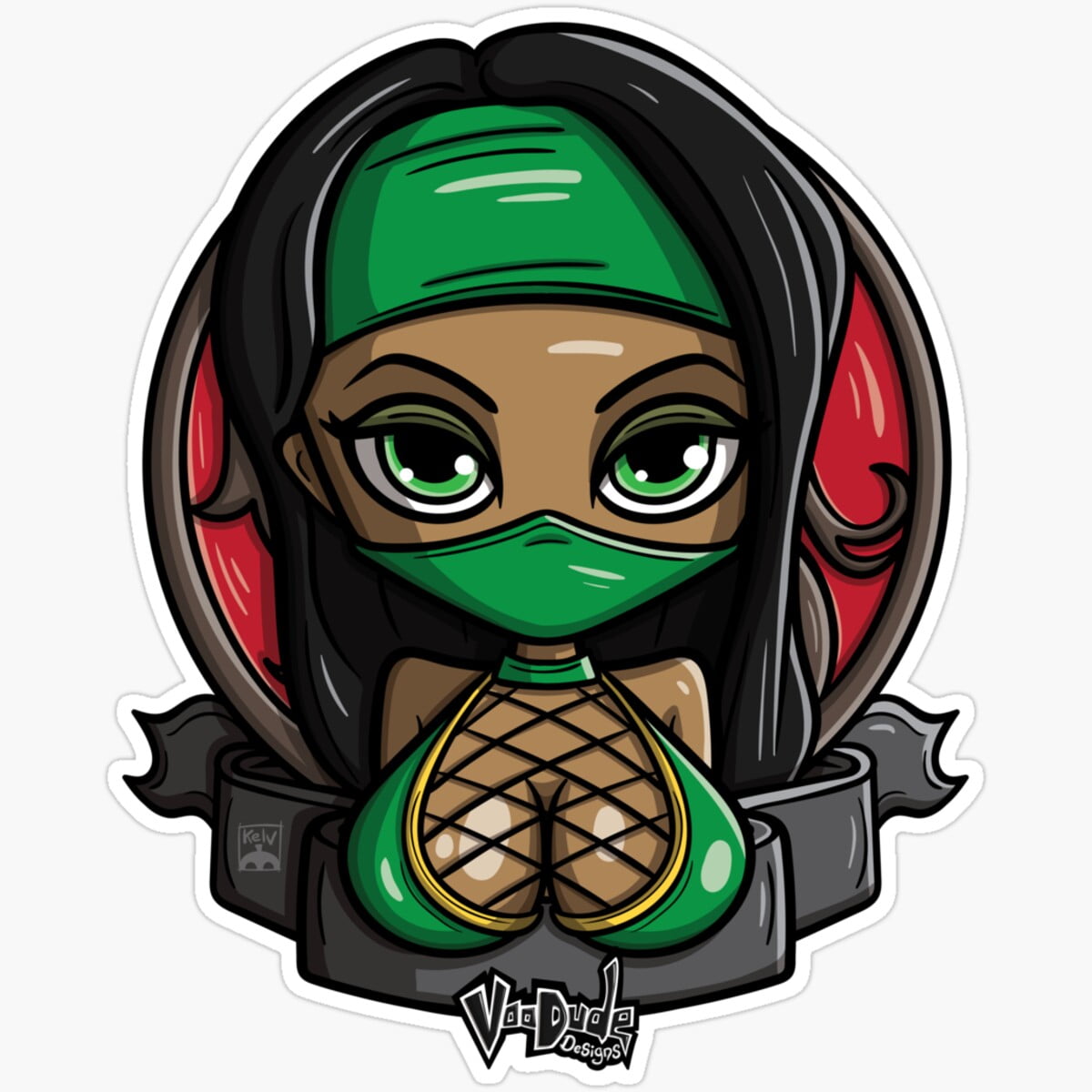 DOPASTICKER Jade Pin Up Sticker Decorative Laptop, Phone Stickers, Waterproof Decals Water ...