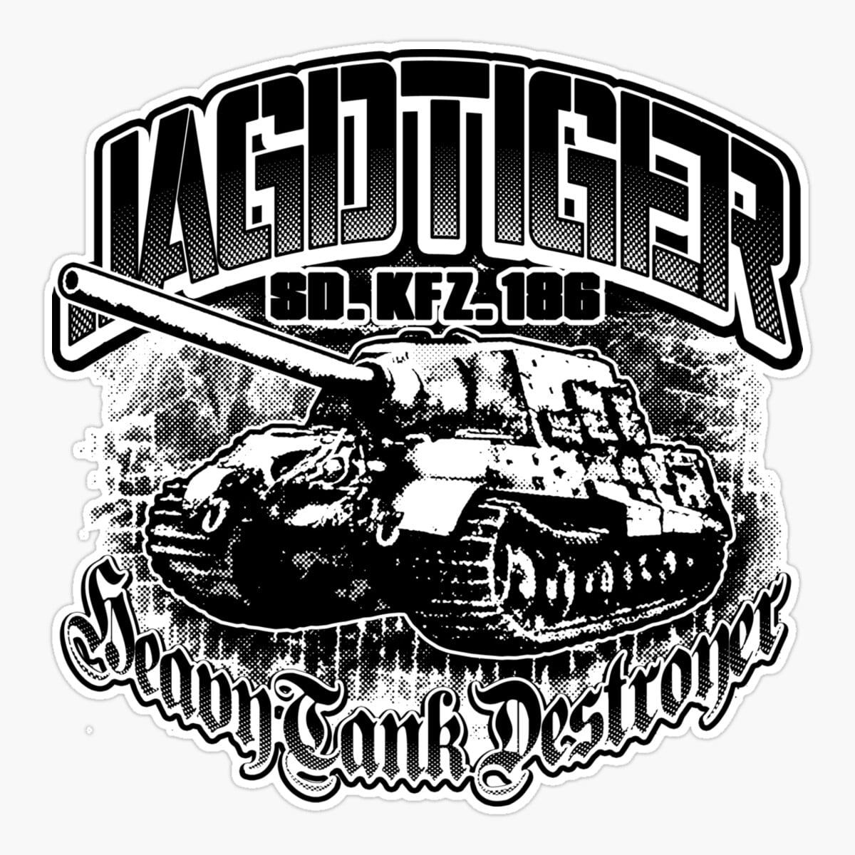 DOPASTICKER Jagdtiger Sticker, Phone Sticker Water Bottle Sticker Car ...