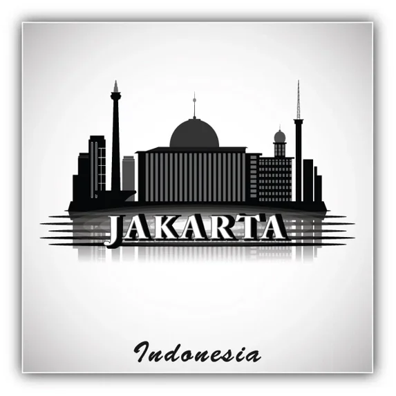 DOPASTICKER Jakarta Indonesia Travel Label Car Sticker Phone Decal ...