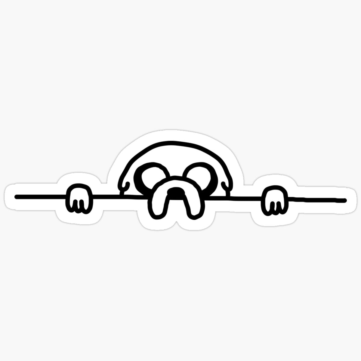 DOPASTICKER Jake Was Here Sticker, Waterproof Decal For Pet Lovers ...