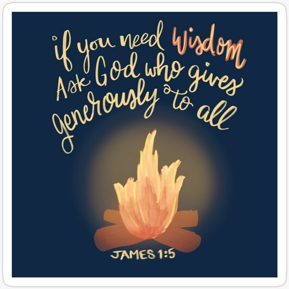 DOPASTICKER James 1:5 Sticker Phone Sticker, Latop Sticker, Lover Gift ...