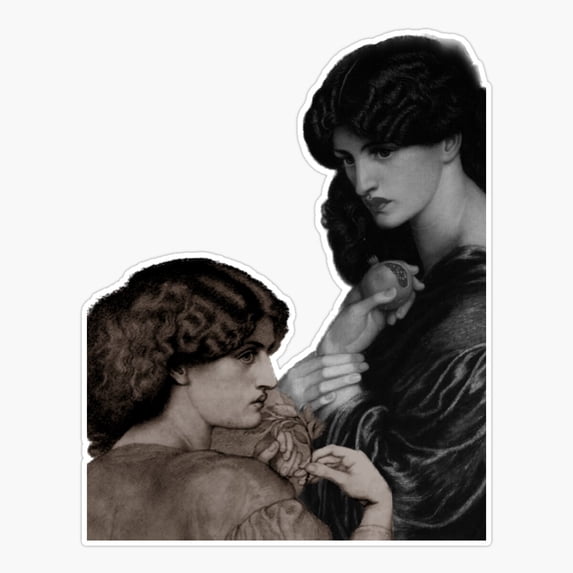 DOPASTICKER Jane Morris Pre-Raphaelite Roman.Tic Historical Painting ...