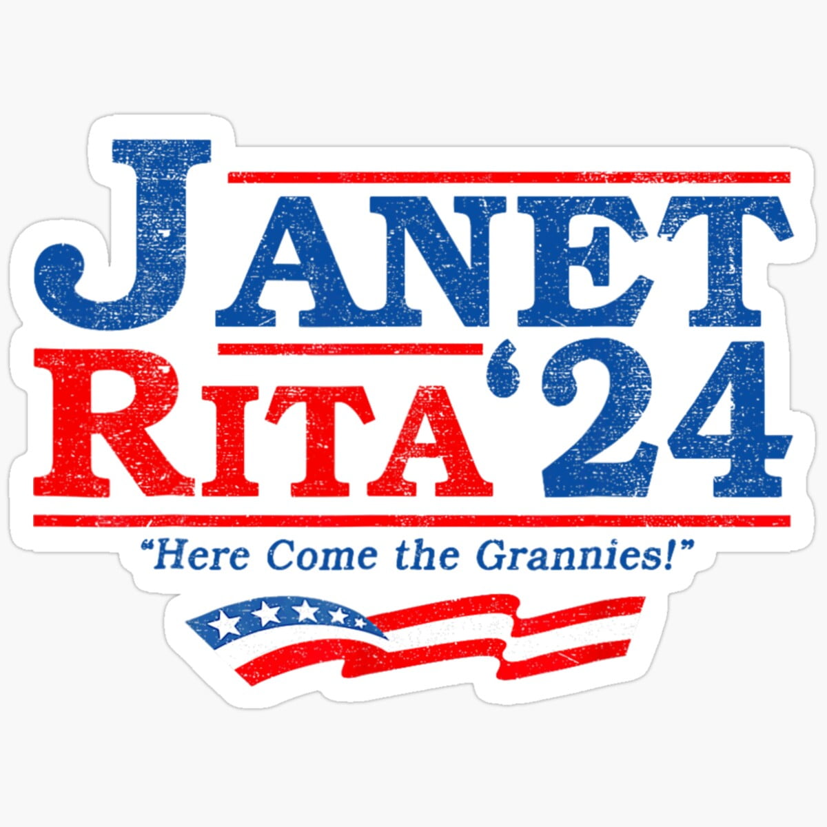DOPASTICKER Janet And Rita For 2024, Gift Men, For Women Sticker ...