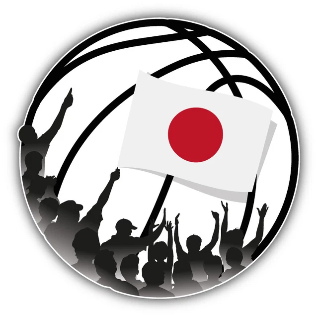 DOPASTICKER Japan Flag Basketball Fans Inside Ball Car Sticker Phone ...