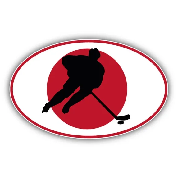 DOPASTICKER Japan Flag Hockey Label Car Sticker Phone Decal Water ...