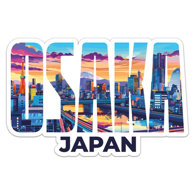 DOPASTICKER Japan Osaka City Sticker Decal Phone Decal Water Bottle ...