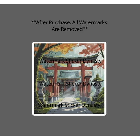DOPASTICKER Japan Torii Gate Shinto Sticker Beauty Architecture Sticker ...