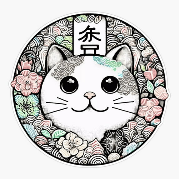 DOPASTICKER Japanese Art In Bloom Sticker, Phone Sticker Car Sticker ...