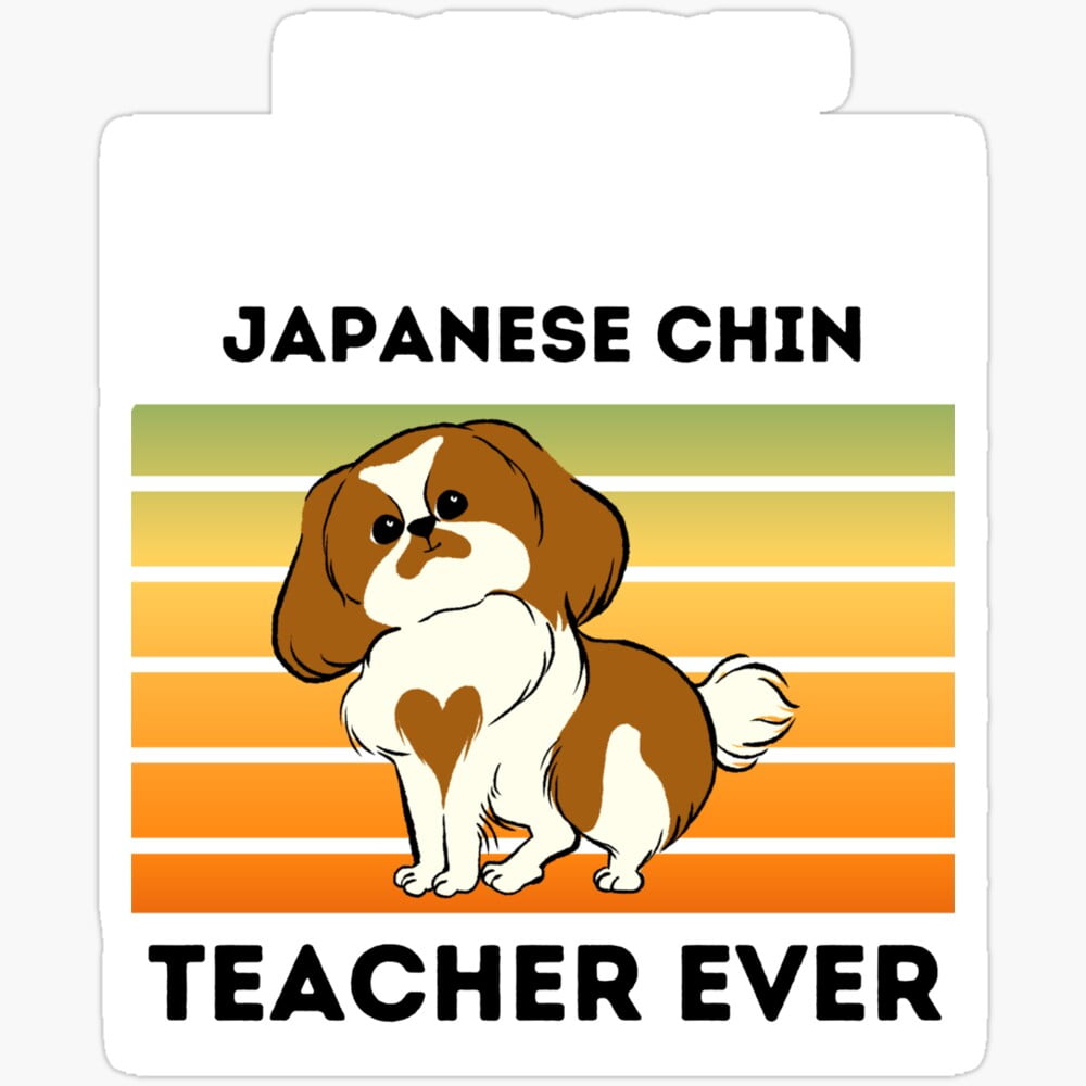 DOPASTICKER Japanese Chin Dog Teacher Lovers, Gift Teachers Japanese ...