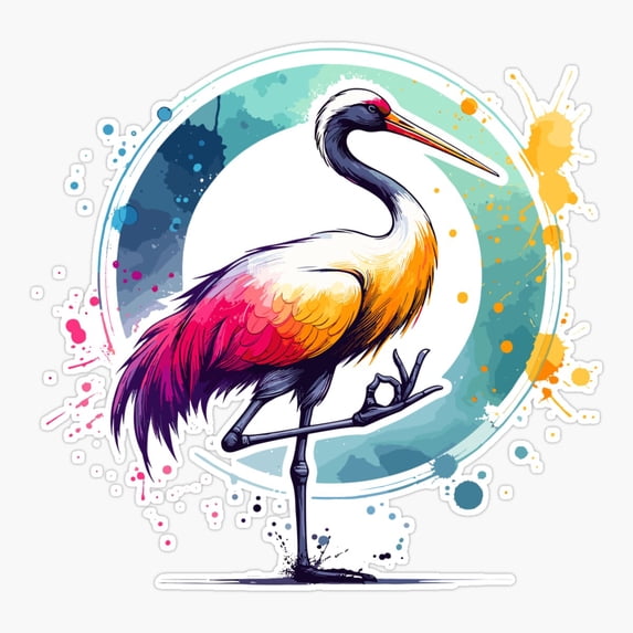 DOPASTICKER Japanese Crane Enso Circle Sticker, Phone Sticker Car ...