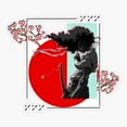 DOPASTICKER Japanese Culture Art, Sakura Blossom, Afro Samurai Sticker ...