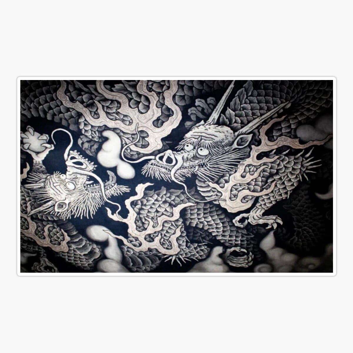DOPASTICKER Japanese Dragon Print Sticker, Phone Sticker Car Sticker ...