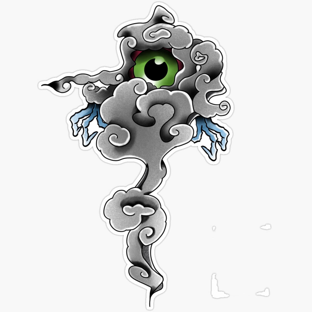 DOPASTICKER Japanese Enenra Yokai Design Sticker Decorative Laptop ...