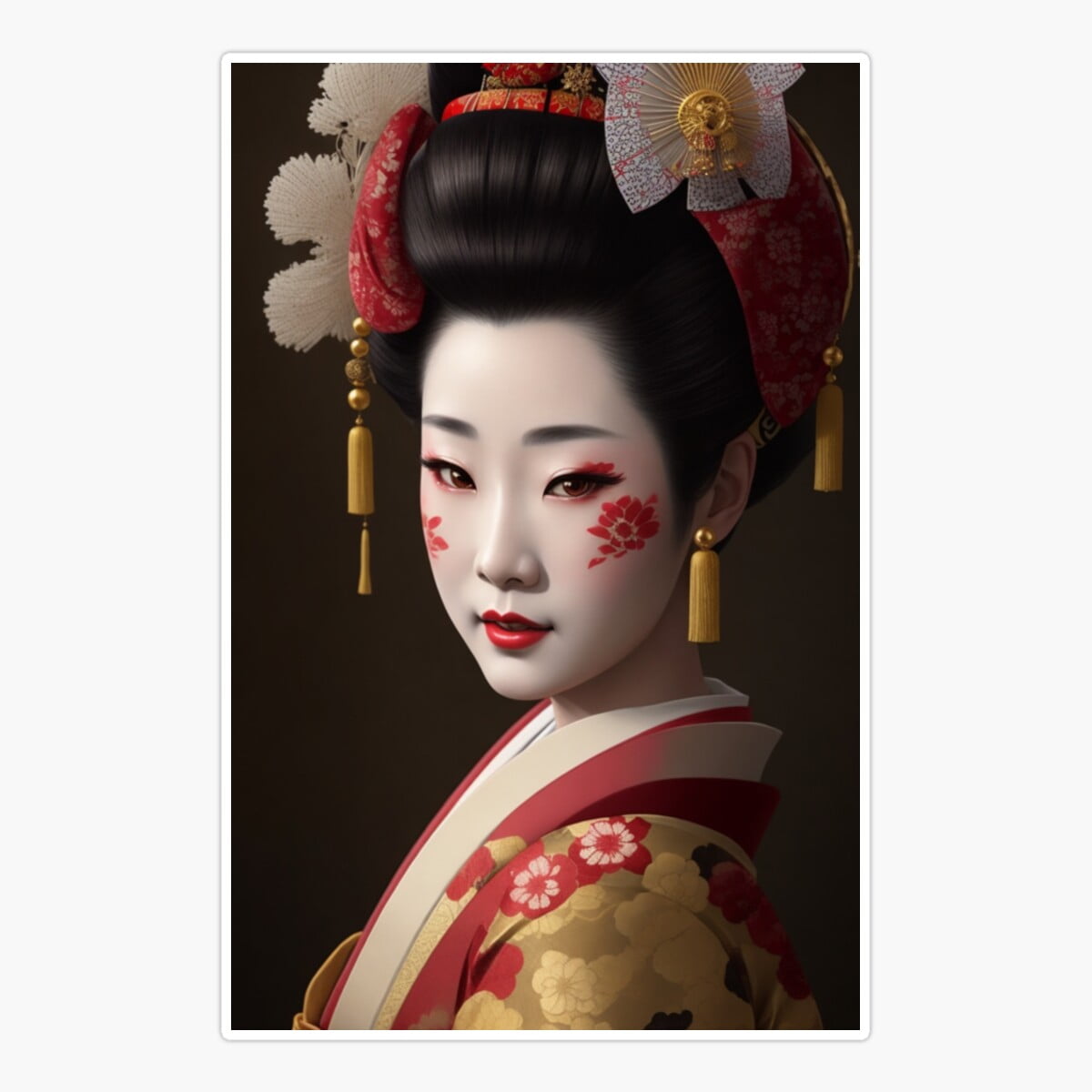 DOPASTICKER Japanese Female 4 Sticker, Phone Sticker Car Stickers ...