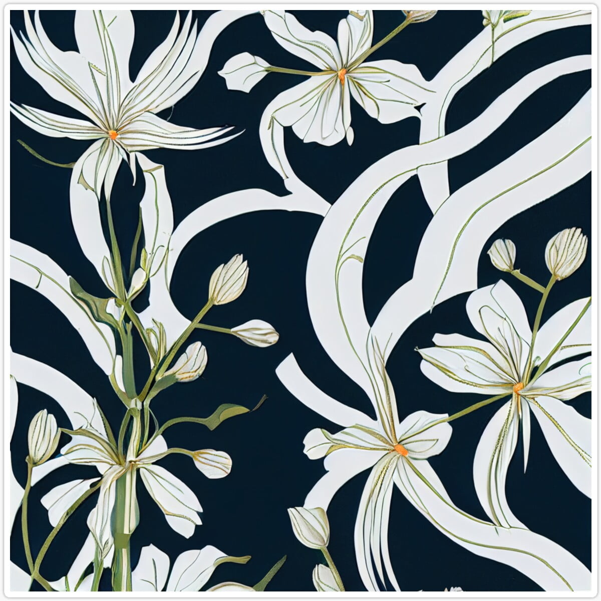 DOPASTICKER Japanese Flower Art Sticker Decorative Laptop, Phone ...