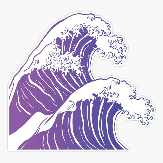 DOPASTICKER Japanese Great Waves Of Kanagawa War Retro Posters Culture ...