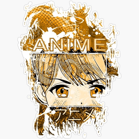 DOPASTICKER Japanese Manga Character - Arts Sticker Decorative Laptop ...