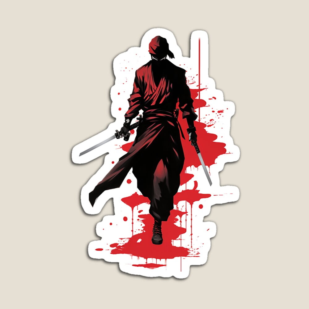 DOPASTICKER Japanese Ninja In Shadow - Great Samurai Sticker - 3311 Hot ...