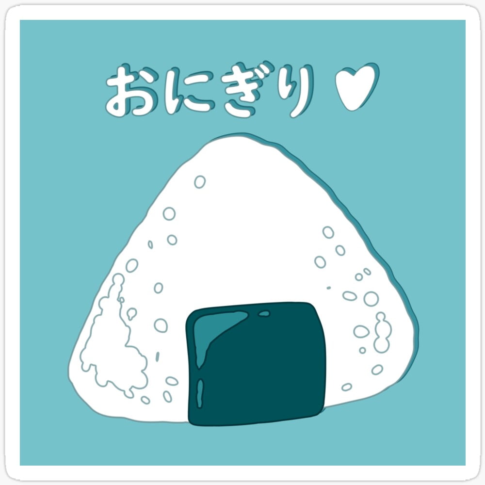 DOPASTICKER Japanese Onigiri With Love Glossy Sticker Phone Decal Water ...