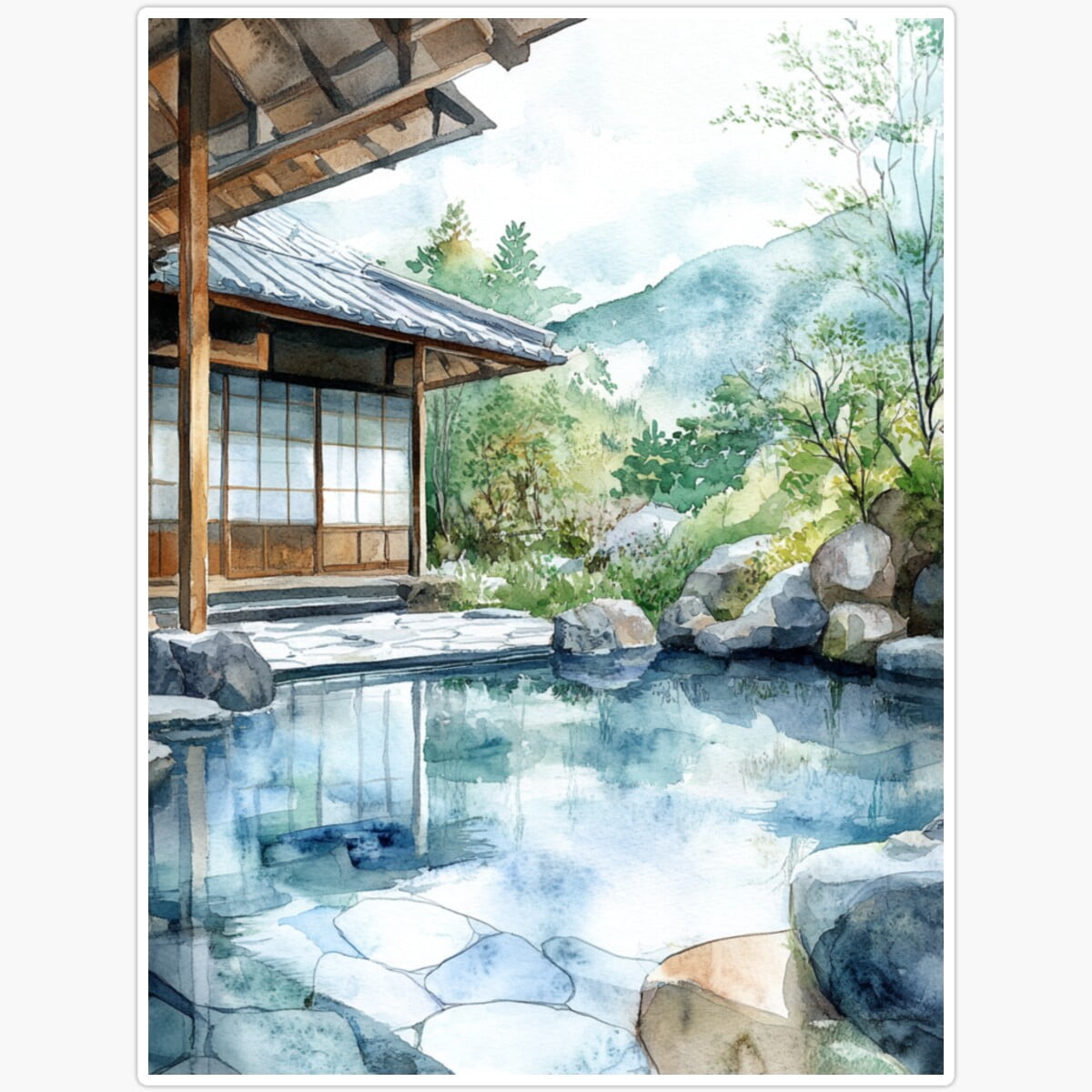 DOPASTICKER Japanese Onsen Sticker Decorative Laptop, Phone Stickers ...