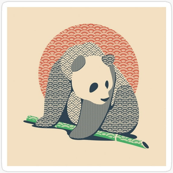 DOPASTICKER Japanese Pattern Tattooed Panda Perfect Gift Everyone Phone ...