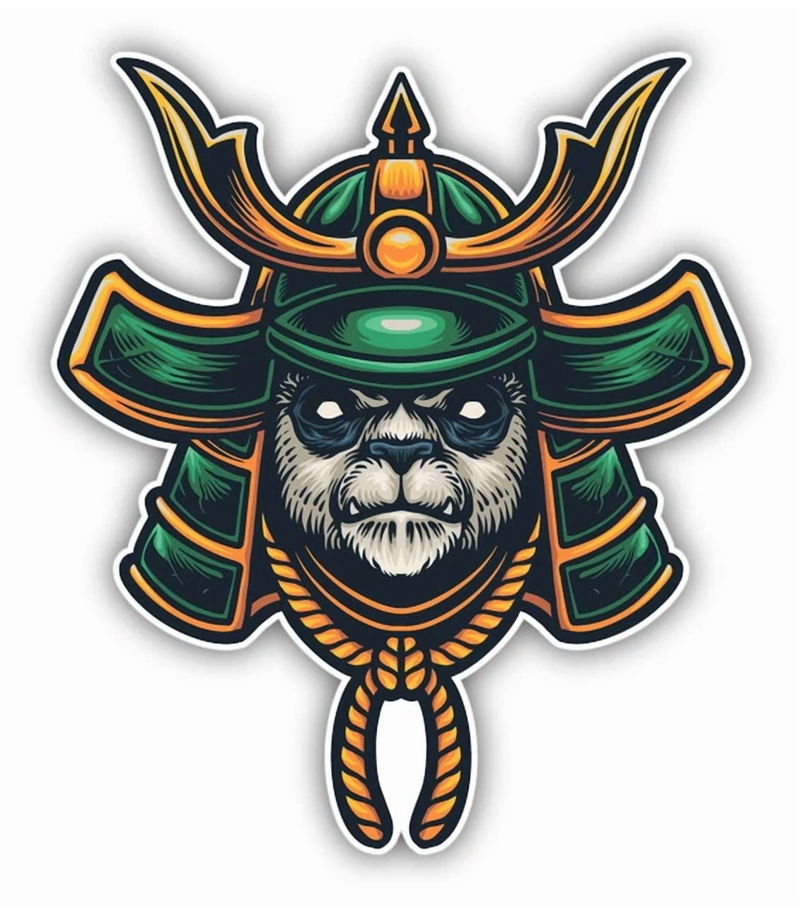 DOPASTICKER Japanese Samurai Panda Mascot Sticker Decal Phone Decal ...