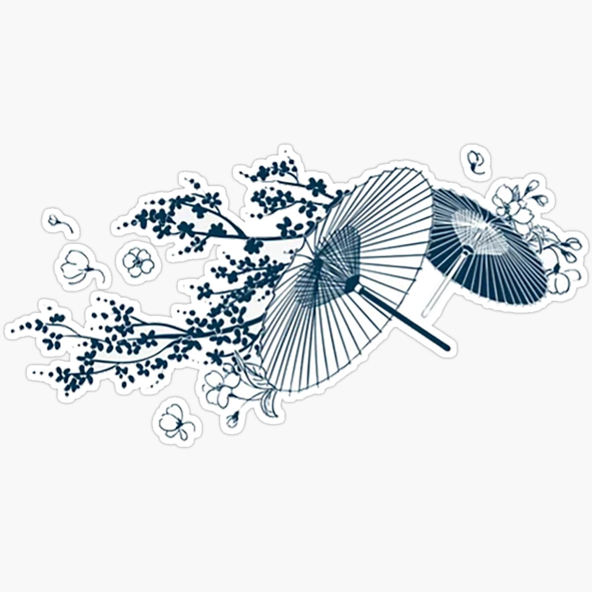 DOPASTICKER Japanese Umbrellas Sticker Decorative Laptop, Phone ...
