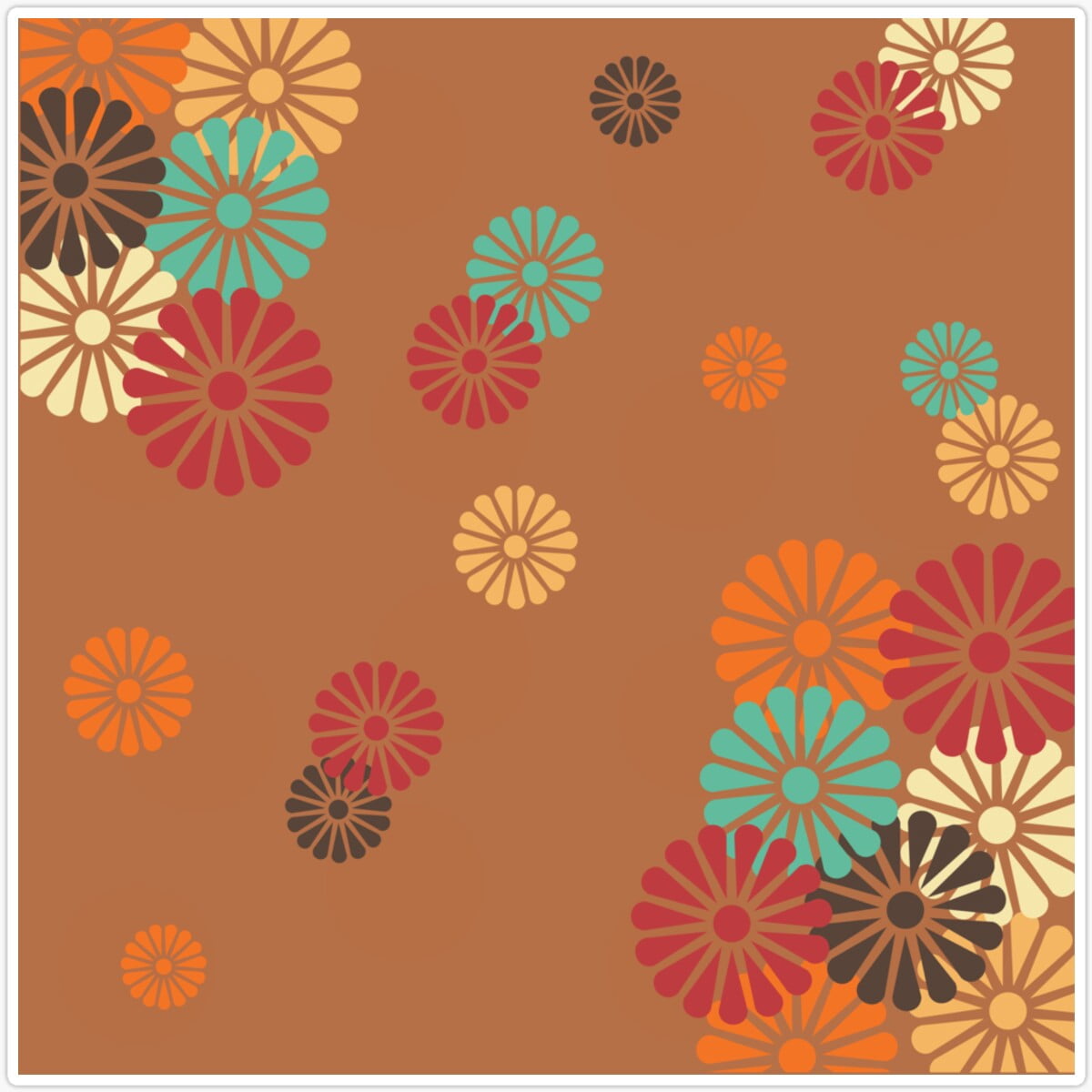 DOPASTICKER Japanese Vintage Chrysanthemum Flower Pattern Sticker ...