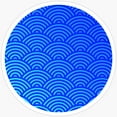 DOPASTICKER Japanese Wave Pattern Blue Ii Sticker Phone Sticker, Latop ...