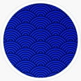 DOPASTICKER Japanese Wave Pattern Blue Sticker Phone Sticker, Latop ...