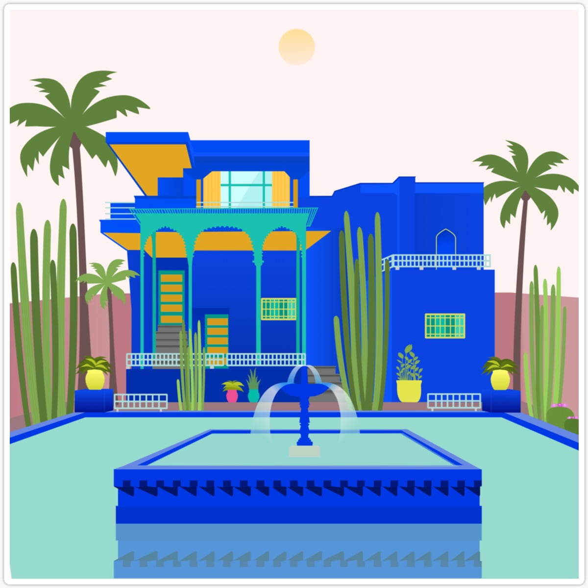 DOPASTICKER Jardin Majorelle Sticker, Phone Sticker, Latop Sticker ...