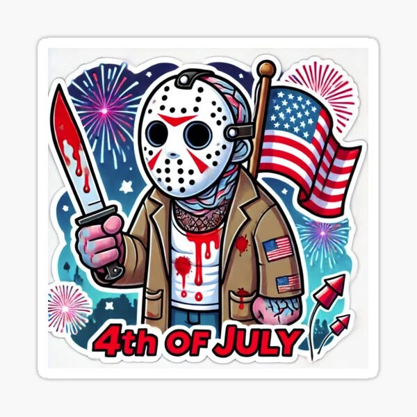 DOPASTICKER Jason Vorhees Patriotic 4Th Of July Sticker Decal Friday ...