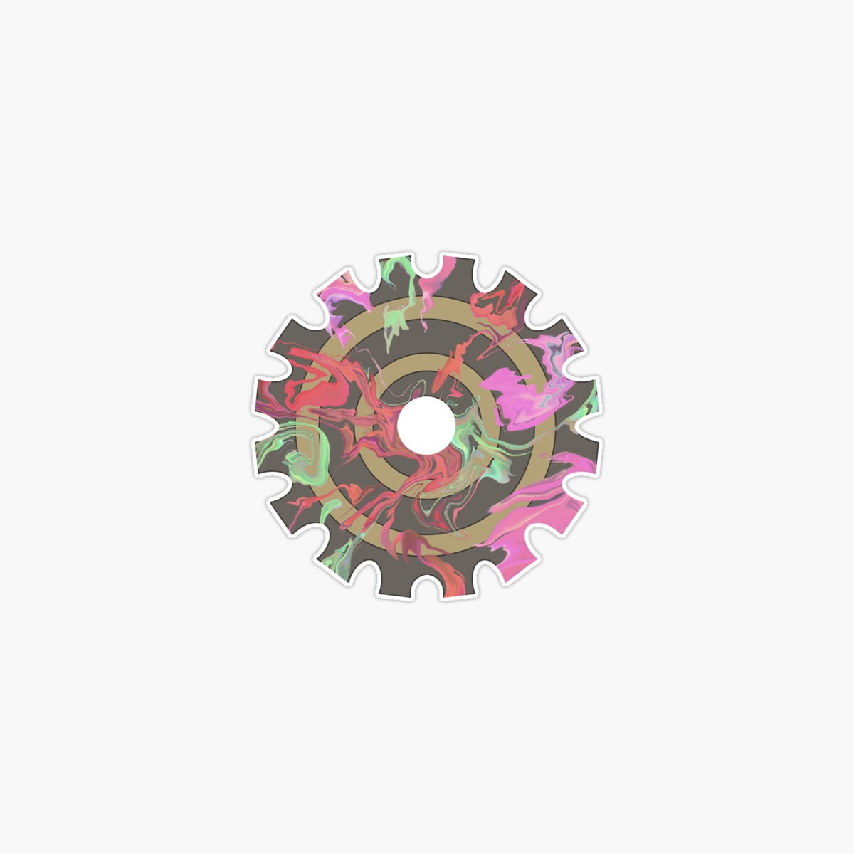 DOPASTICKER Jayvik Cog Sticker, Phone Sticker Water Bottle Sticker Car ...