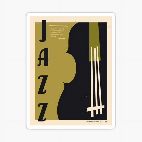 DOPASTICKER Jazz, Retro Print, Vintage, Music, 20S, Mid Century Modern ...