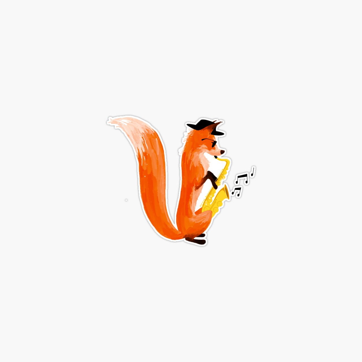 DOPASTICKER Jazzy Fox Sticker, Phone Sticker Car Stickers, Birthday ...