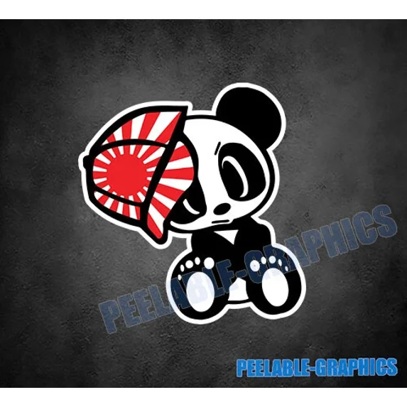 DOPASTICKER Jdm Panda Sticker Japanese Japan Flag Import Race Drift Low ...
