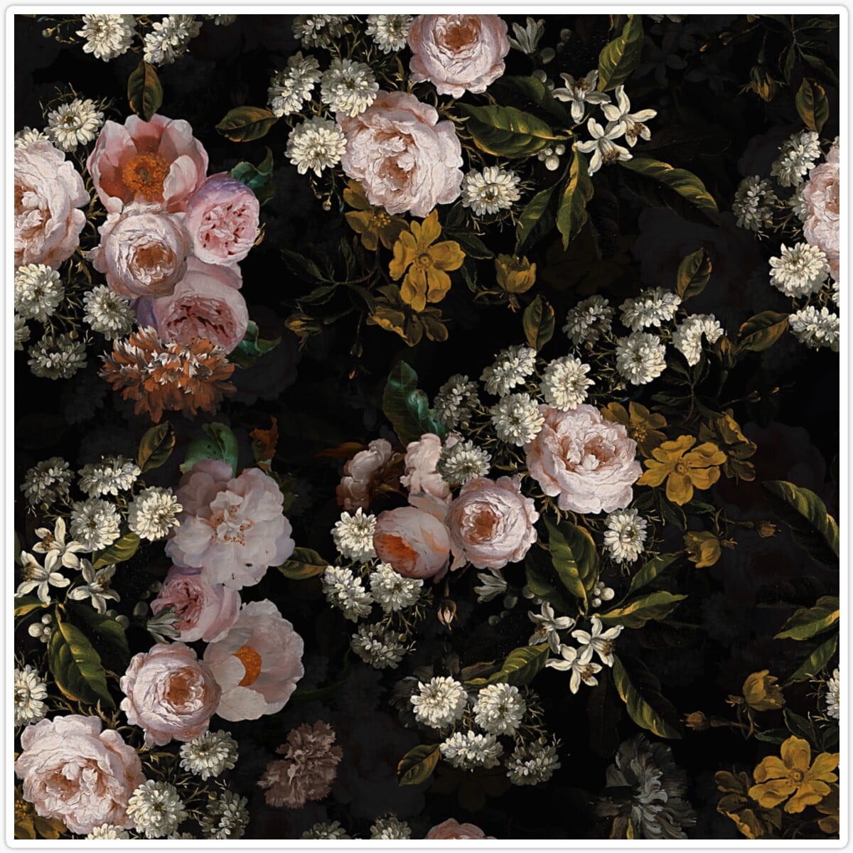 DOPASTICKER Jean Baptiste Monnoyer Midnight Bouquet Of Chamomile ...