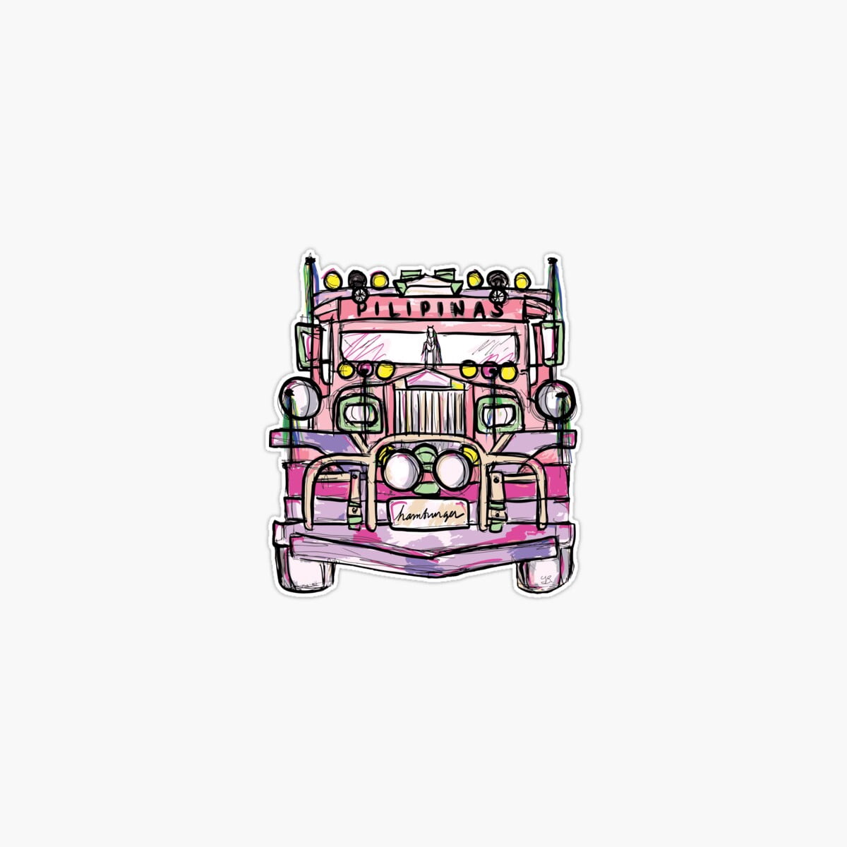 DOPASTICKER Jeepney Sticker, Phone Sticker Water Bottle Sticker Car ...