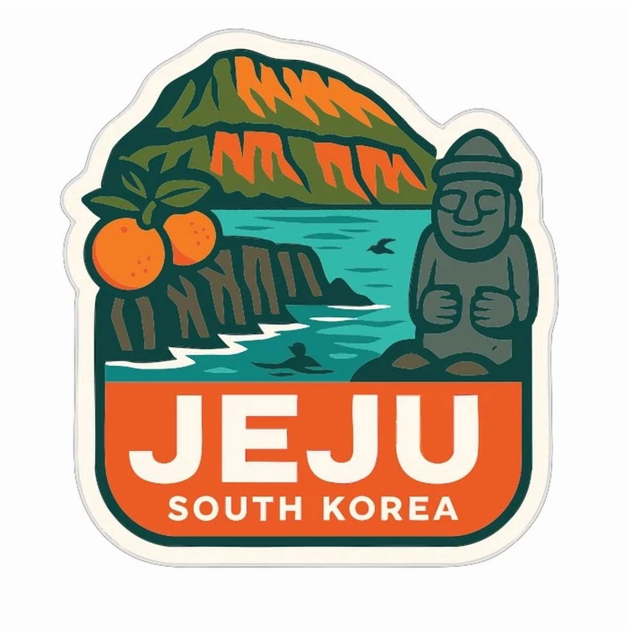 DOPASTICKER Jeju South Korea Sticker Decal City Skyline Landmark Design ...