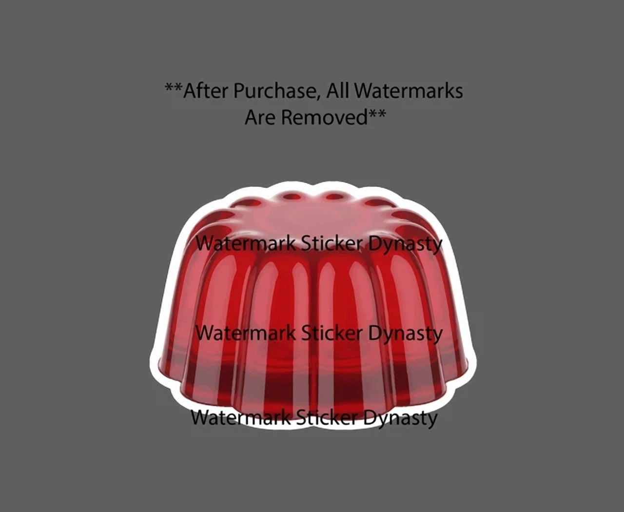 DOPASTICKER Jello Sticker Food Dessert Sugar Gelatin Dinner Sticker ...