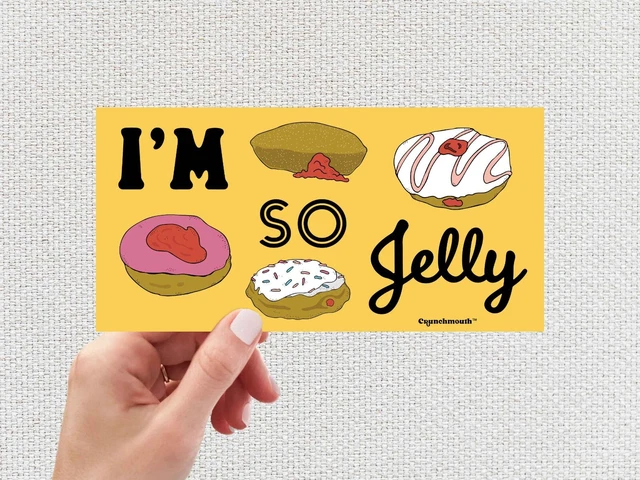 DOPASTICKER Jelly Doughnut Sticker, I'M So Jelly Weatherproof, Paczki ...