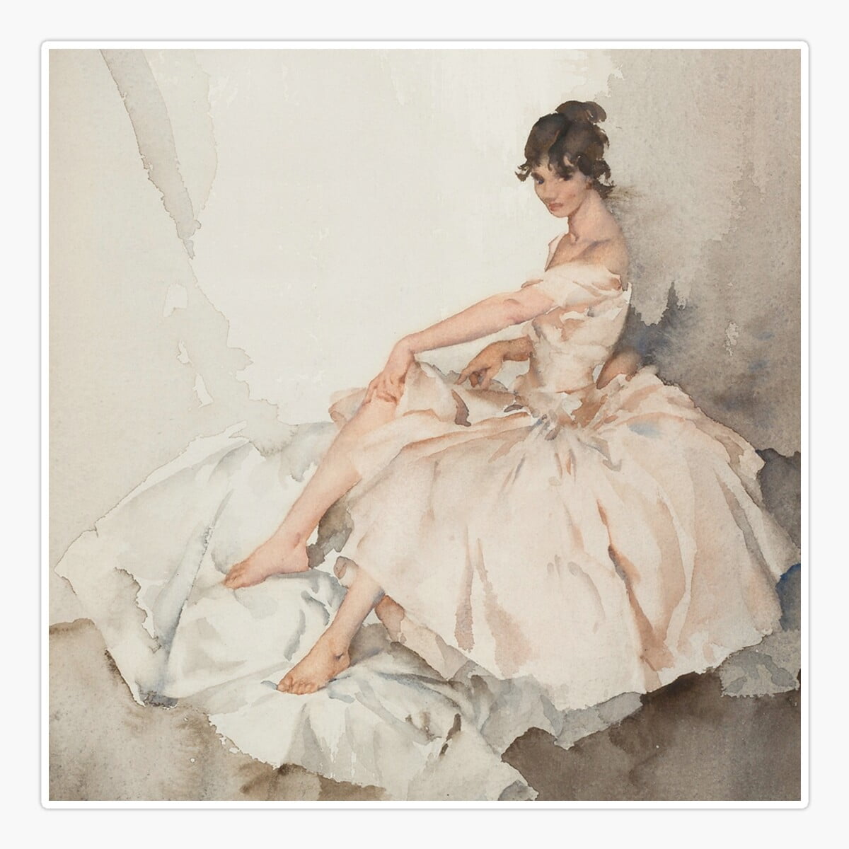 DOPASTICKER Jemia By William Russell Flint, Vintage Art Sticker, Phone ...