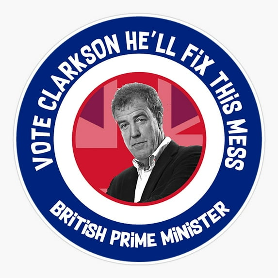 DOPASTICKER Jeremy Clarkson Prime Minister, Jeremy Clarkson Gifts ...