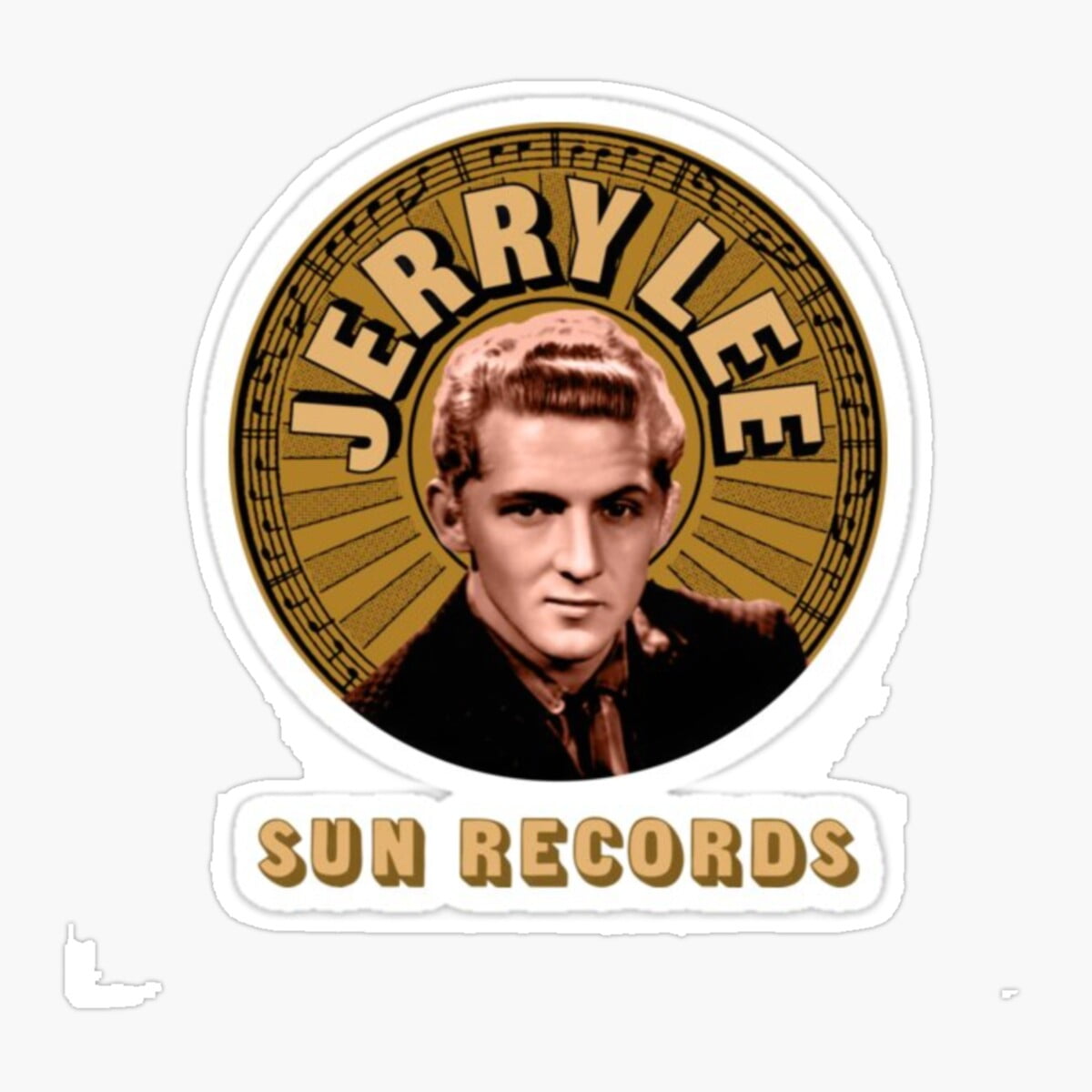 DOPASTICKER Jerry Lee Lewis Sticker, Phone Sticker Water Bottle Sticker ...
